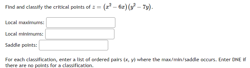 Solved Find and classify the critical points of | Chegg.com