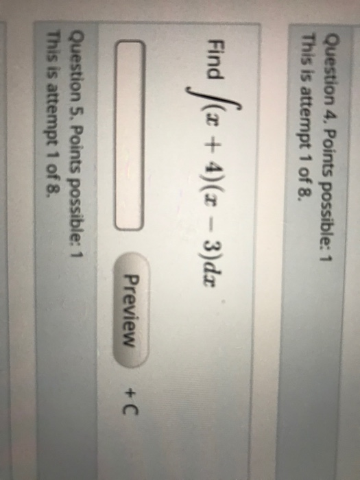 Solved Total Points Possible: 7 Preview syntax error + C | Chegg.com