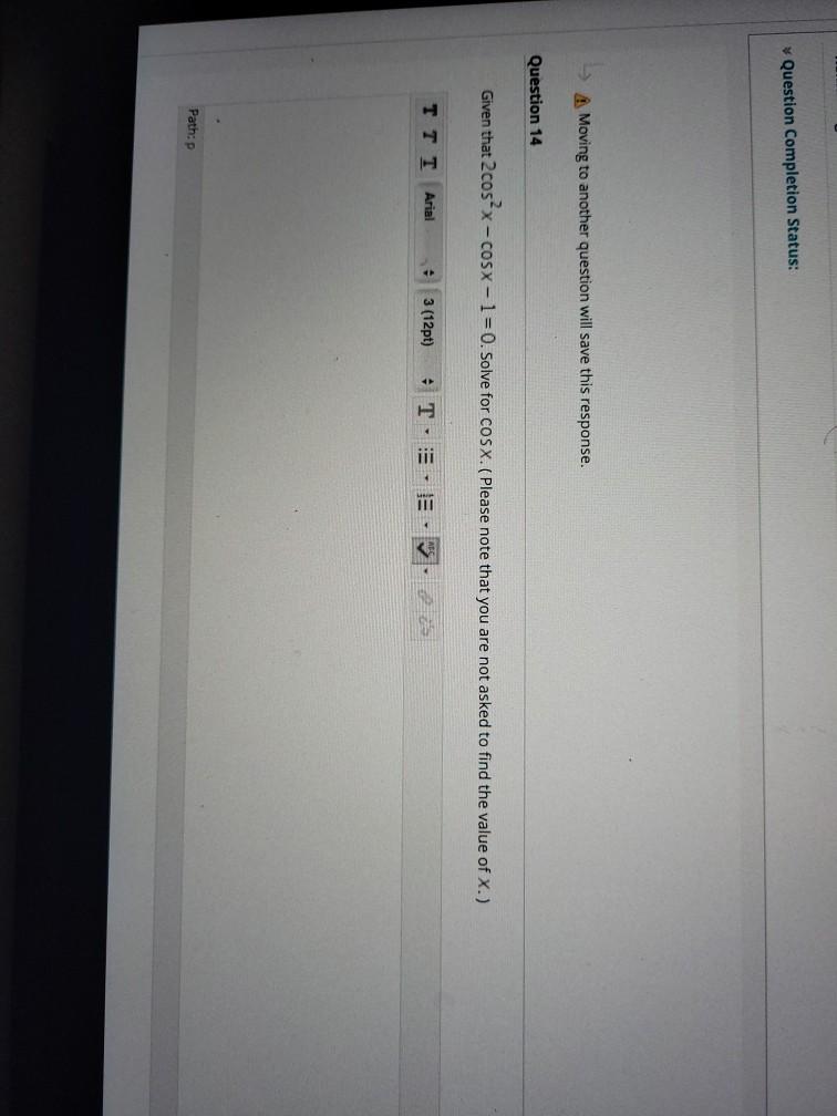 Solved Question Completion Status: A Moving to another | Chegg.com