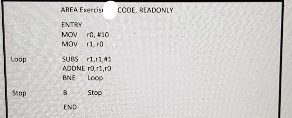 modify this code to perform a counting up loop in ARM | Chegg.com