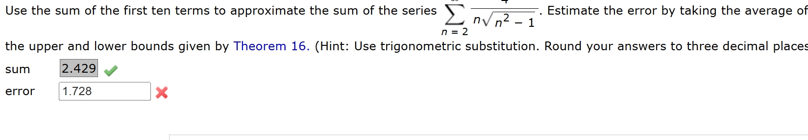 find the error using upper and lower bounds given by | Chegg.com