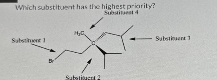 Solved Which substituent has the highest priority? | Chegg.com