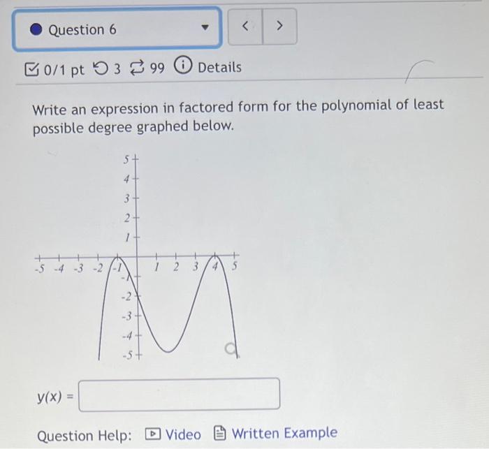 Solved Write an expression in factored form for the | Chegg.com