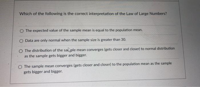 Solved Which of the following is the correct interpretation | Chegg.com