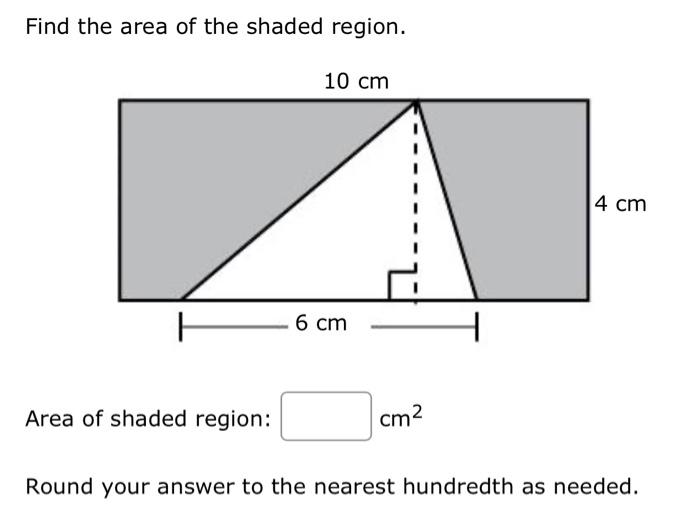 Solved Find the area of the shaded region. The shaded area | Chegg.com