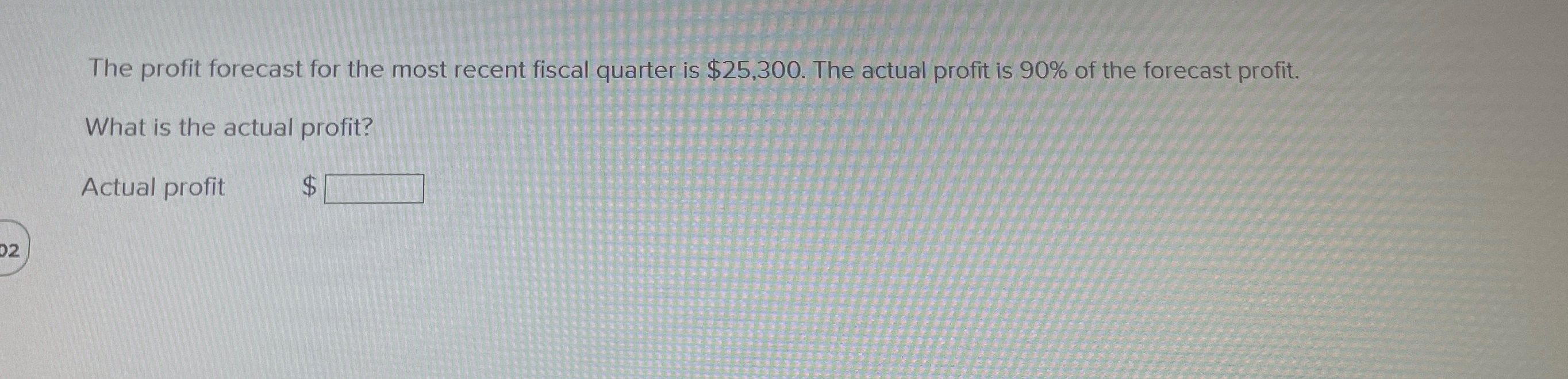 Solved The profit forecast for the most recent fiscal | Chegg.com