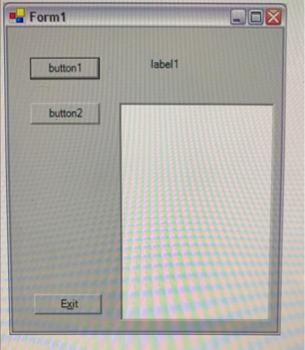 Solved Create A New Visual Basic Solution Using The 1584