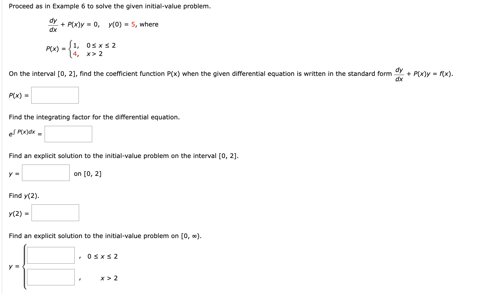 Solved Proceed as in Example 6 ﻿to solve the given | Chegg.com