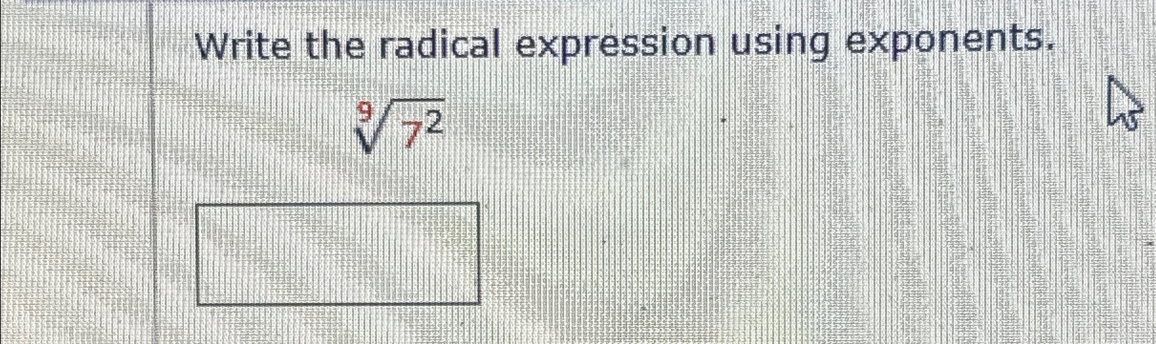 Solved Write the radical expression using exponents.729 | Chegg.com