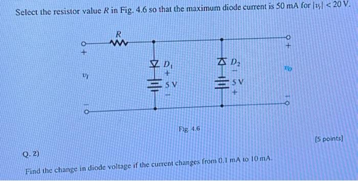 Solved Select the resistor value R in Fig. 4.6 so that the | Chegg.com