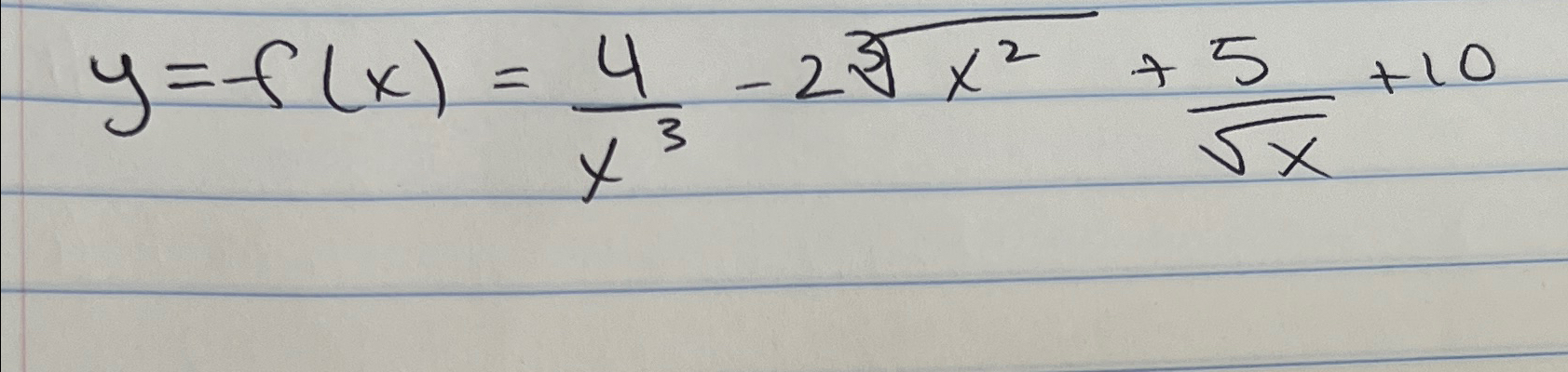 Solved y=f(x)=4x3-2x23+5x2+10 ﻿Find the derivative of each | Chegg.com