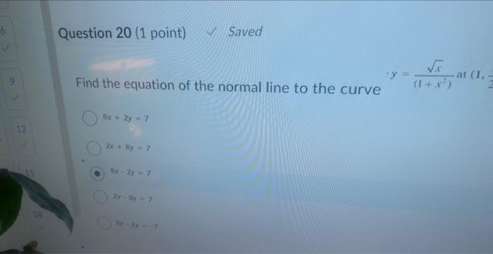 Solved Find the equation of the normal line to the curve | Chegg.com