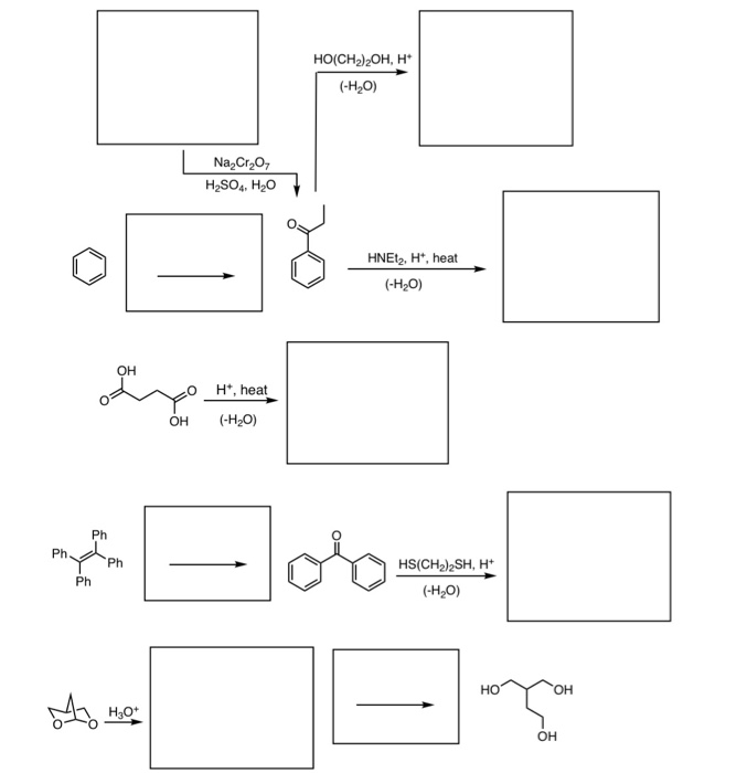 Solved HO(CH2)2OH, H+ (-H20) Na Cr2O H2SO4, H20 HNEt2, H, | Chegg.com