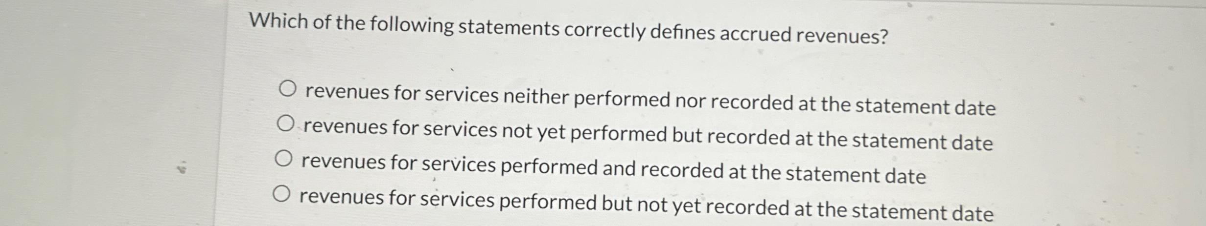 Solved Which of the following statements correctly defines | Chegg.com