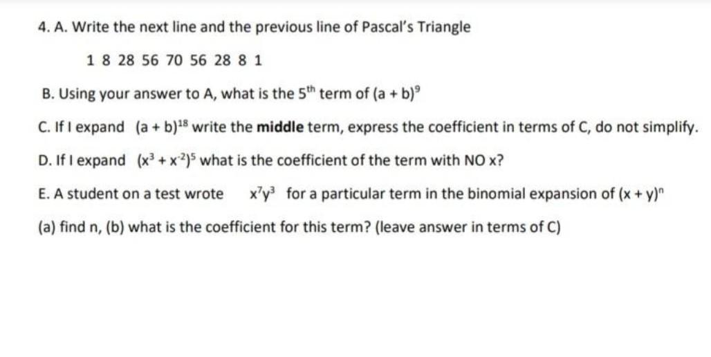 Solved 4. A. Write the next line and the previous line of | Chegg.com