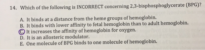 Solved 14. Which of the following is INCORRECT concerning | Chegg.com