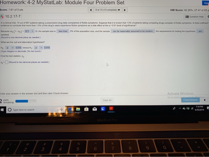 Solved Homework: 4-2 MyStatLab: Module Four Problem Set Save | Chegg.com