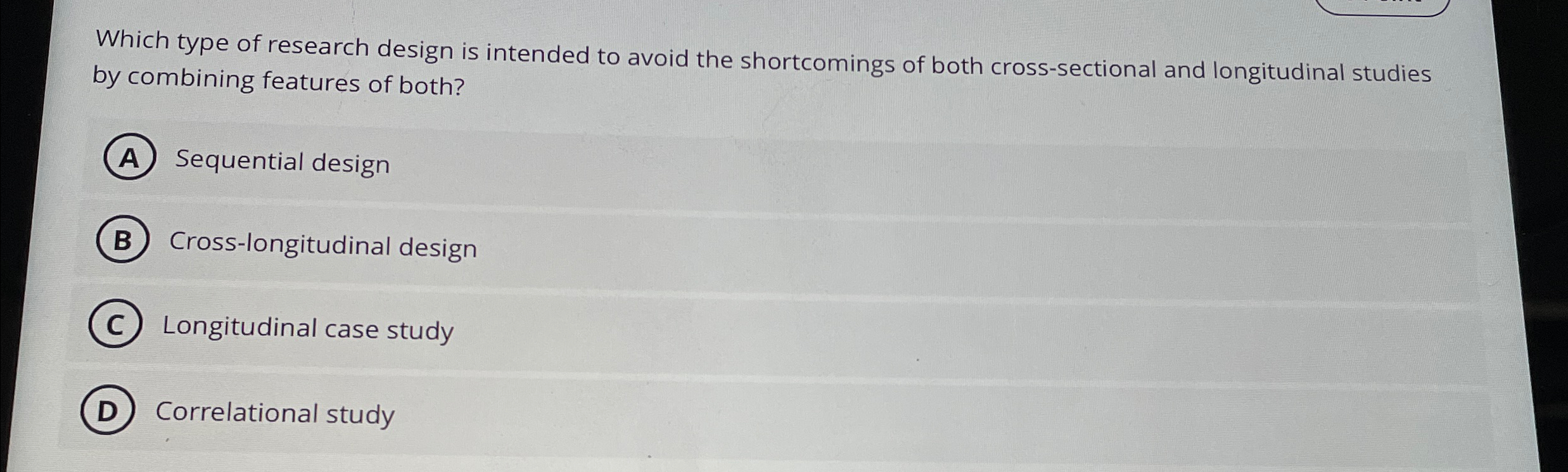 Which type of research design is intended to avoid | Chegg.com