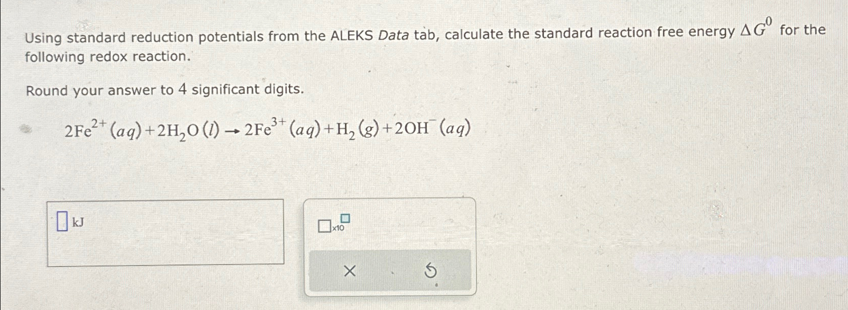 Solved Using standard reduction potentials from the ALEKS | Chegg.com