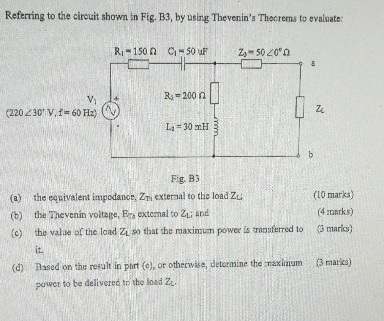 Solved Referring to the circuit shown in Fig. B3, by using | Chegg.com