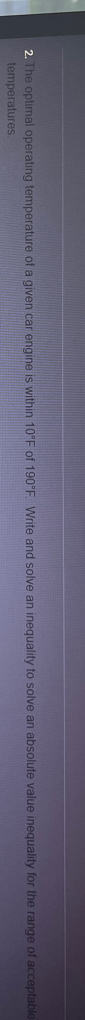 Solved The optimal operating temperature of a given car | Chegg.com