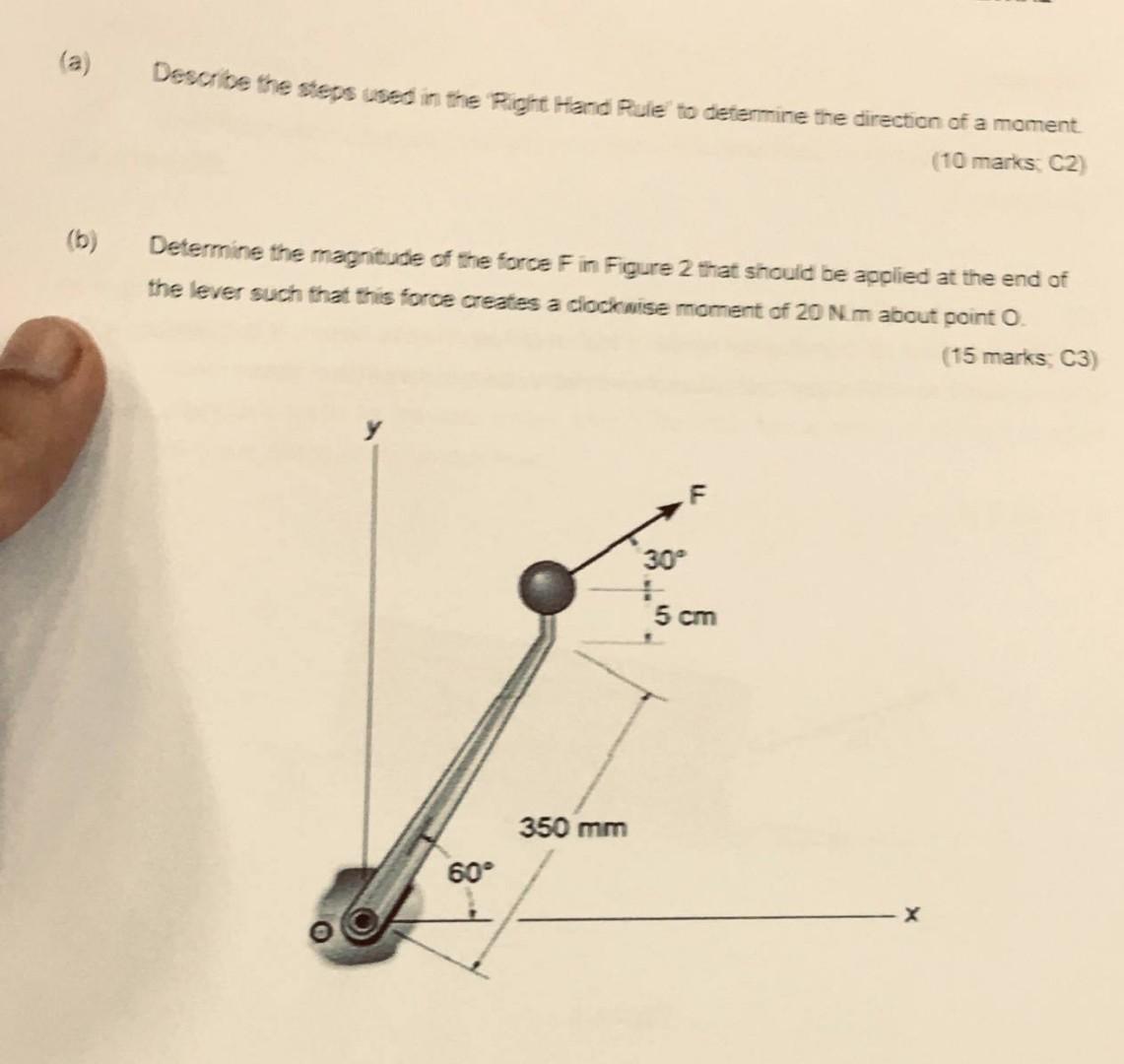 Solved a) Describe the steps used in the 'Right Hand Rule' | Chegg.com