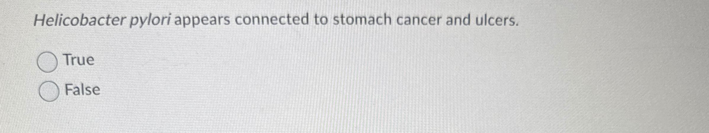 Solved Helicobacter pylori appears connected to stomach | Chegg.com