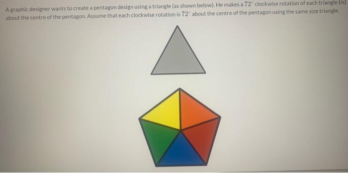 Solved A graphic designer wants to create a pentagon design | Chegg.com
