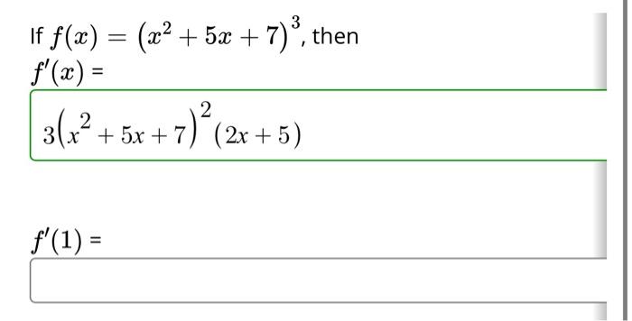 Solved Let f(x)=4x2+4x+4 f′(x)= jIf f(x)=7x+55x+5, find: | Chegg.com