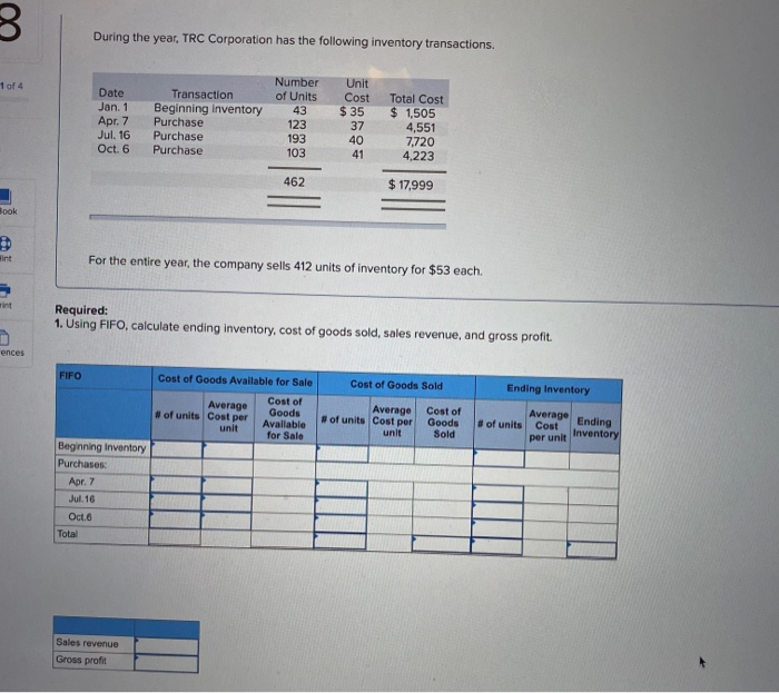 Solved Required information [The following information | Chegg.com