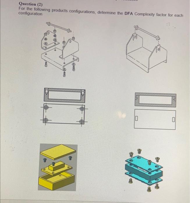 Solved Question (2) For the following products | Chegg.com