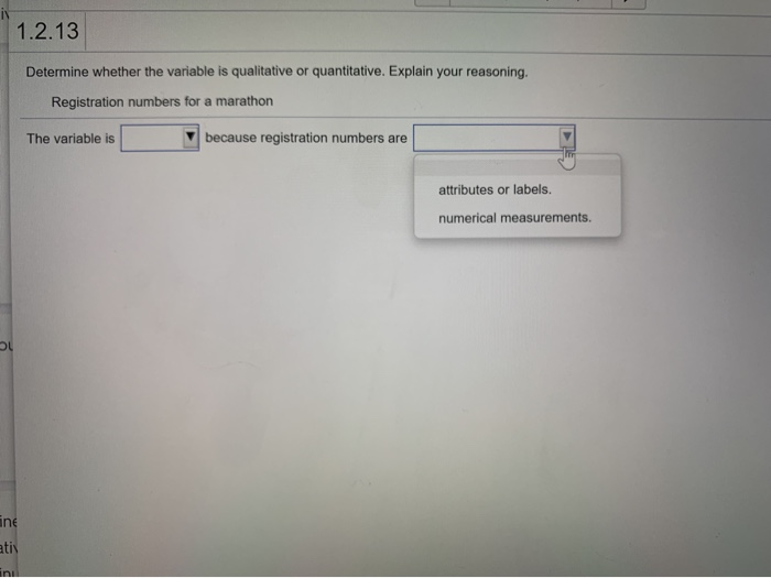 Solved Determine Whether The Variable Is Qualitative Or 