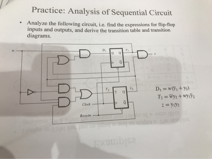 Solved Practice: Analysis of Sequential Circuit Analyze the | Chegg.com