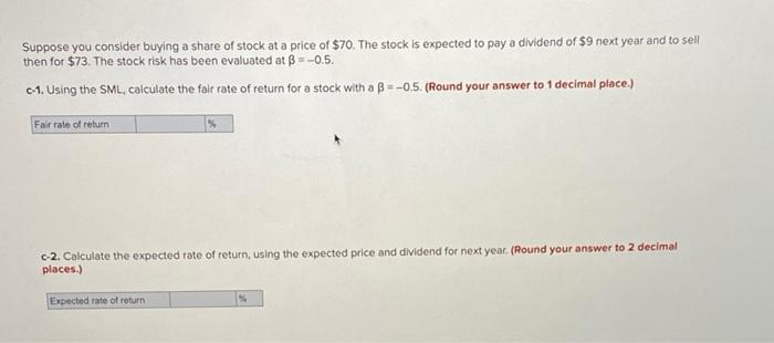 Suppose you consider buying a share of stock at a | Chegg.com