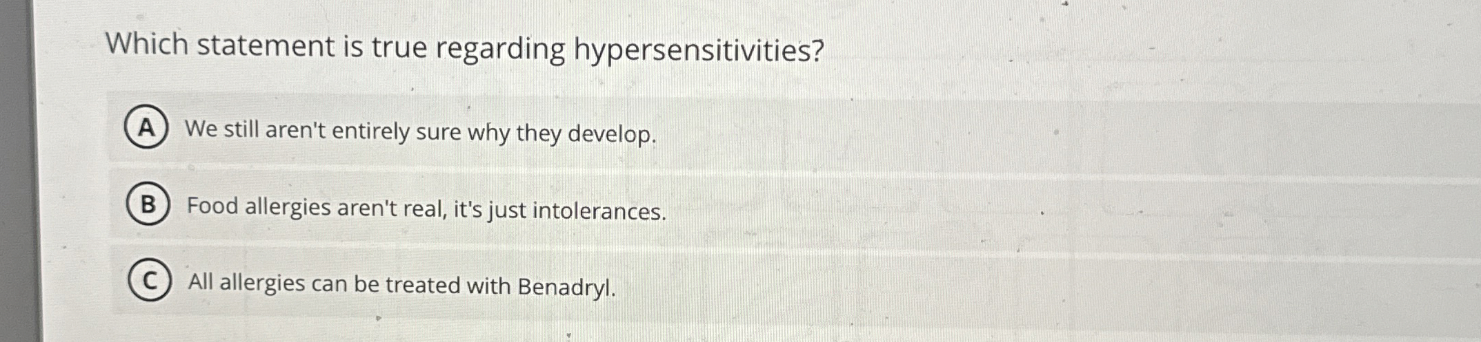 Solved Which statement is true regarding | Chegg.com