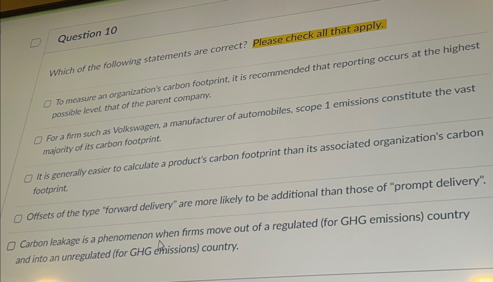 Solved Question 10Which of the following statements are | Chegg.com
