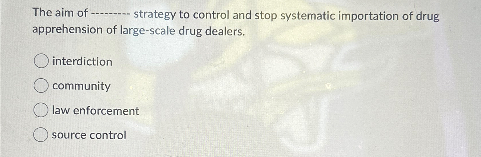 Solved The aim of strategy to control and stop systematic | Chegg.com