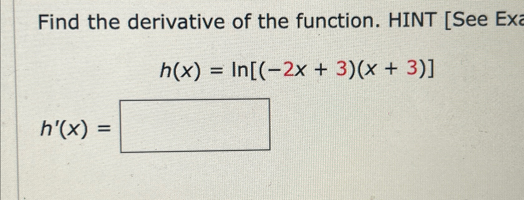 Solved Find the derivative of the function. HINT [See | Chegg.com