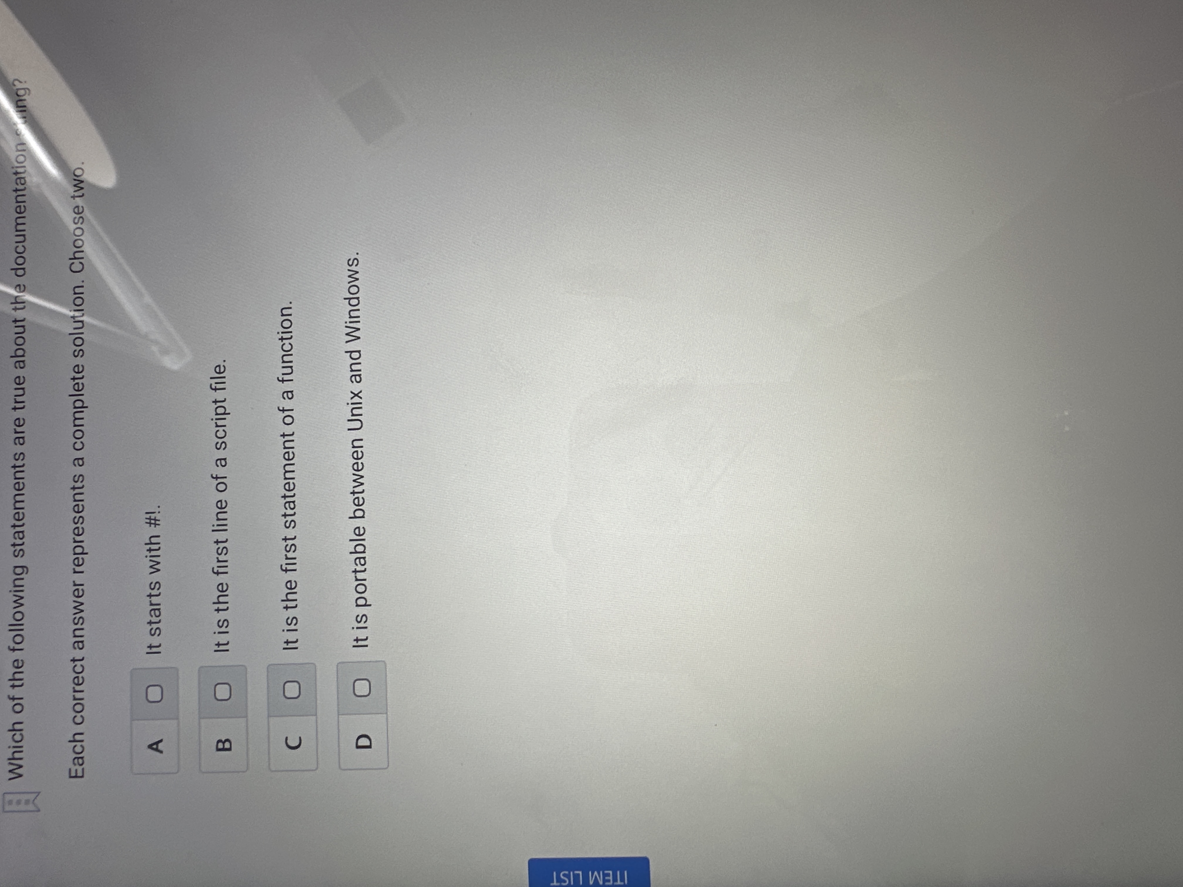 Solved Which of the following statements are true about the | Chegg.com