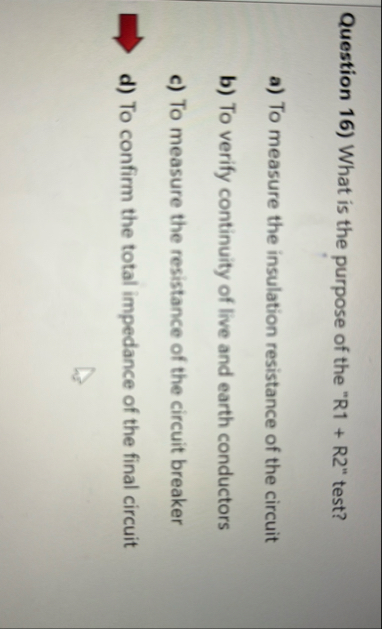 Solved Question 16) ﻿What is the purpose of the "R1 ﻿ R2" | Chegg.com