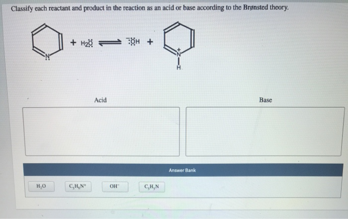 Solved Classify each reactant and product in the reaction as | Chegg.com