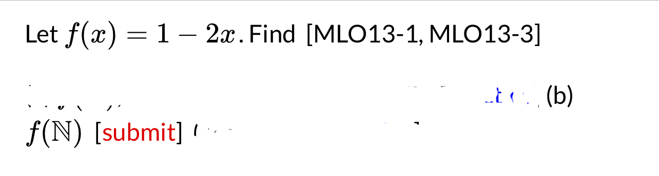 Let f(x)=1-2x. ﻿Find [MLO13-1, | Chegg.com