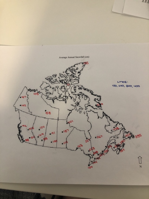 Solved can someone show me how to draw isolines on this map? | Chegg.com