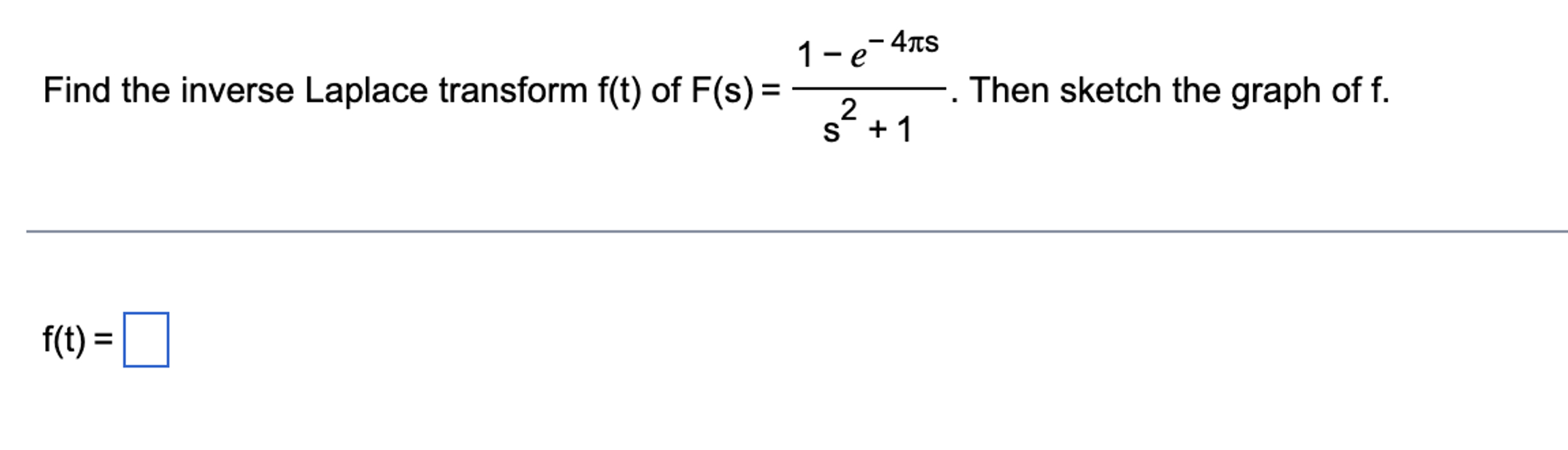 Solved Find the inverse Laplace transform f(t) ﻿of | Chegg.com