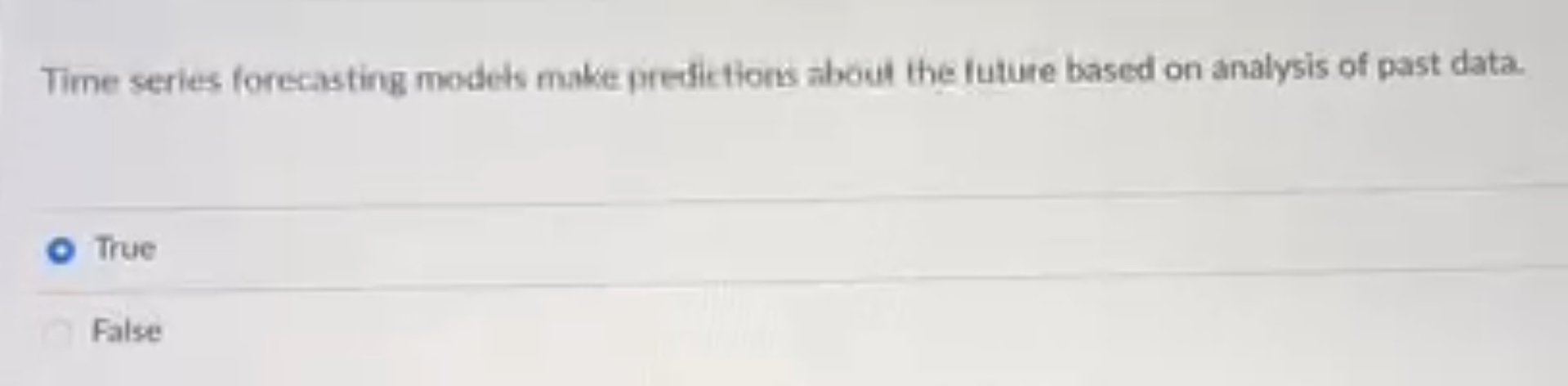 Solved Time series forecasting models make predictions about | Chegg.com