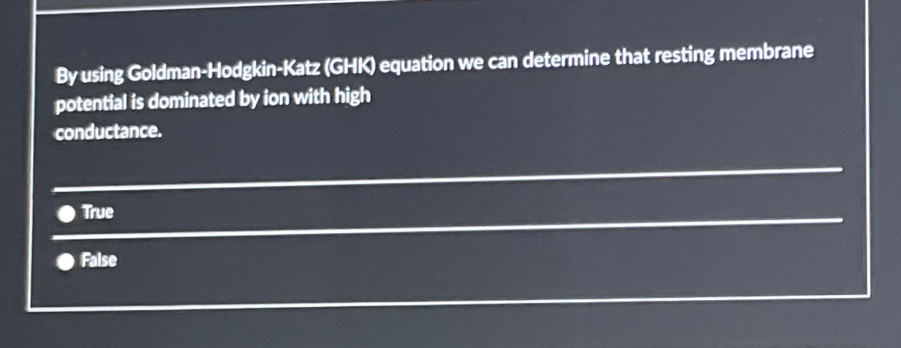 Solved By using Goldman-Hodgkin-Katz (GHK) ﻿equation we can | Chegg.com