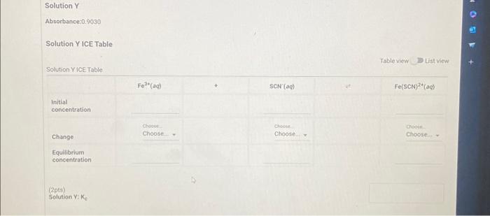 Solved (39pts) Part 2, Calculations of Kc from solutions | Chegg.com