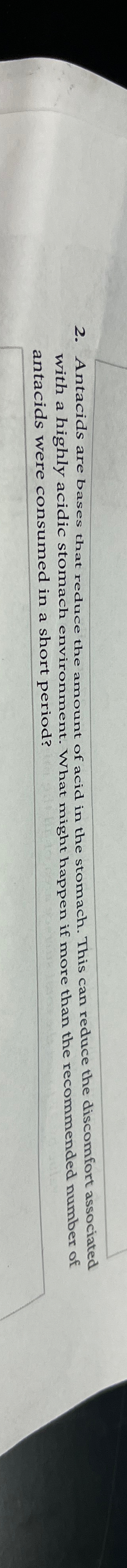 Solved Antacids Are Bases That Reduce The Amount Of Acid In