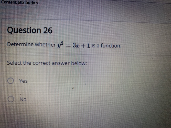 Solved Content attribution Question 26 Determine whether y2 | Chegg.com Solved Content attribution Question 26 Determine whether y2 | Chegg.com