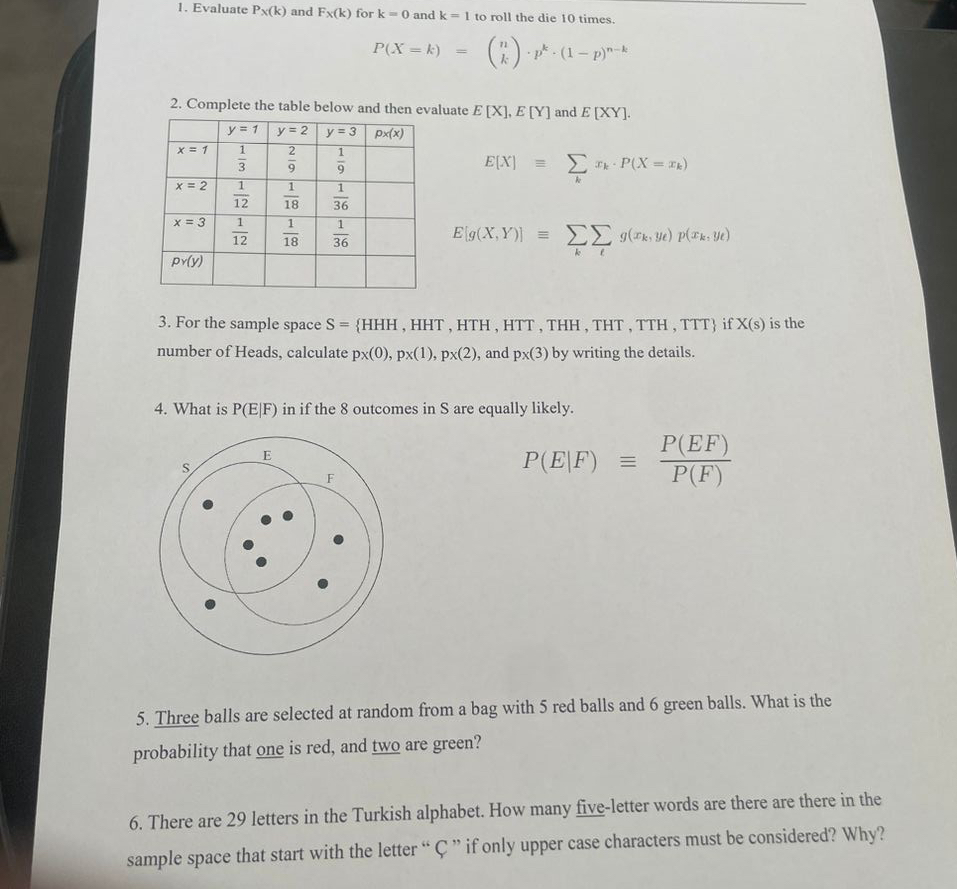 Solved Evaluate Px(k) ﻿and Fx(k) ﻿for k=0 ﻿and k=1 ﻿to roll | Chegg.com